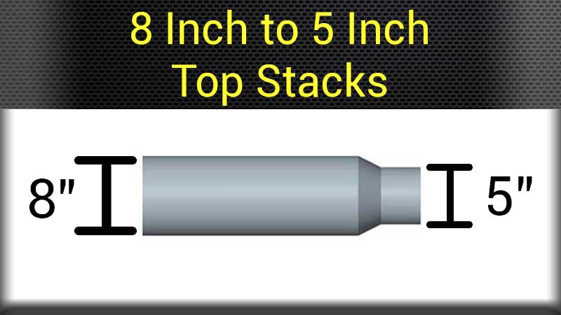Shop 8-Inch to 5-Inch Semi Truck Exhaust Stacks,Big Rig Chrome