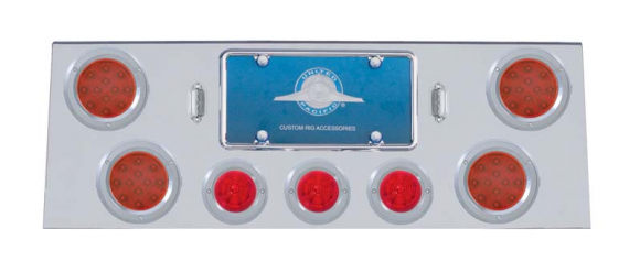 Buy Stainless Rear Center Panel with LED Lights 12-4" & 13-2-1-2"