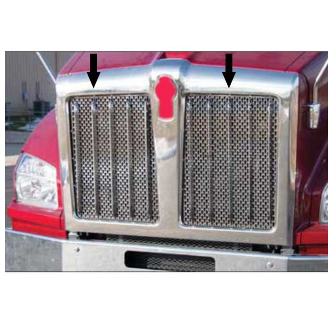 Kenworth T880 Vertical Grill Bars Insert Kit 2014+