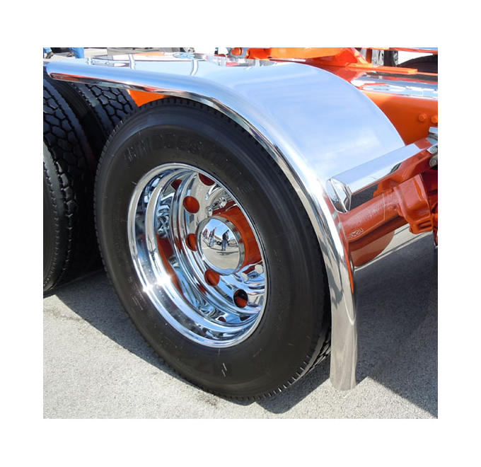 Buy 72" Stainless Steel Low Rider Fenders - Big Rig Chrome Shop