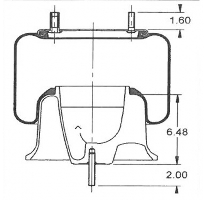 AS9780 Rolling Lobe Air Spring for Semi Trucks