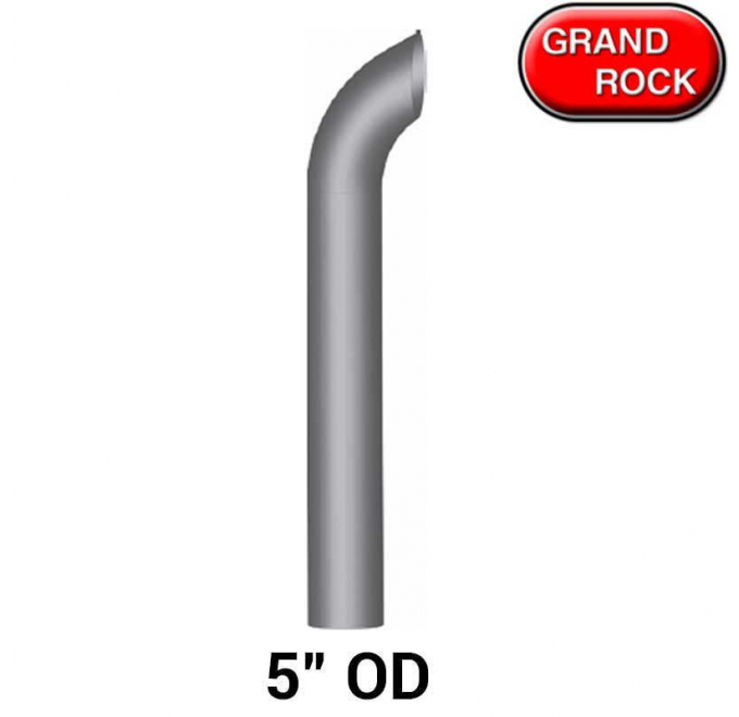 Buy 5-Inch O.D. Chrome Curved Stack - 18 Inches | Big Rig Chrome