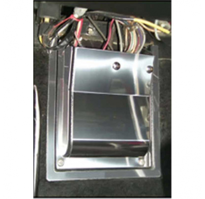 Peterbilt 359 Wire Harness Covers: Stainless Steel Trim