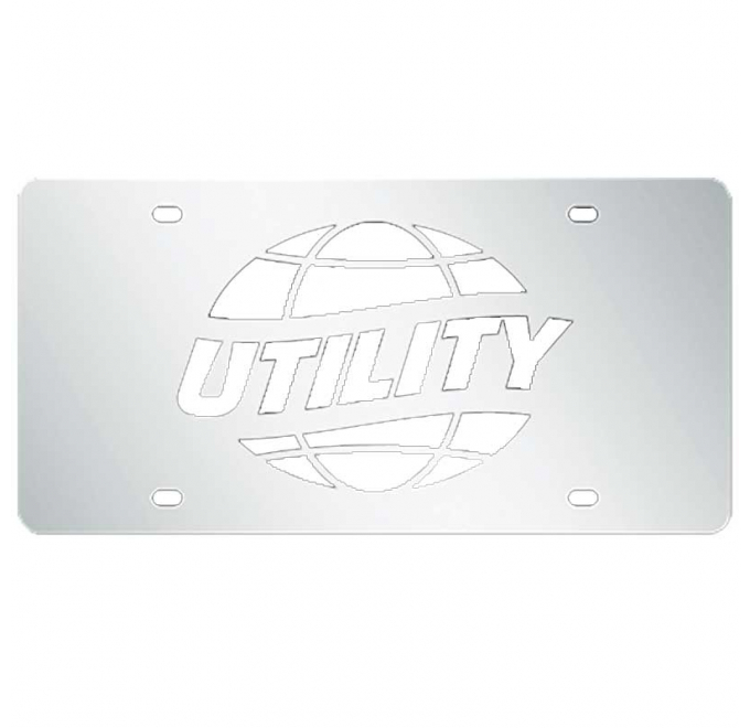 Utility Trailer License Plate with Utility World Logo - Shop Now