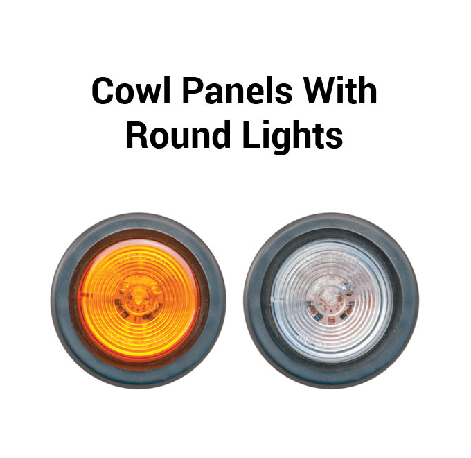 Buy Peterbilt 359 Cowl Panels with 2-Inch Round Lights