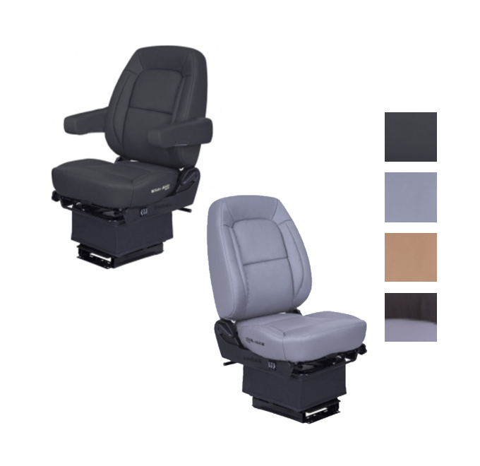 Ultra Leather Wide Ride Semi Truck Seat with HiPro Suspension