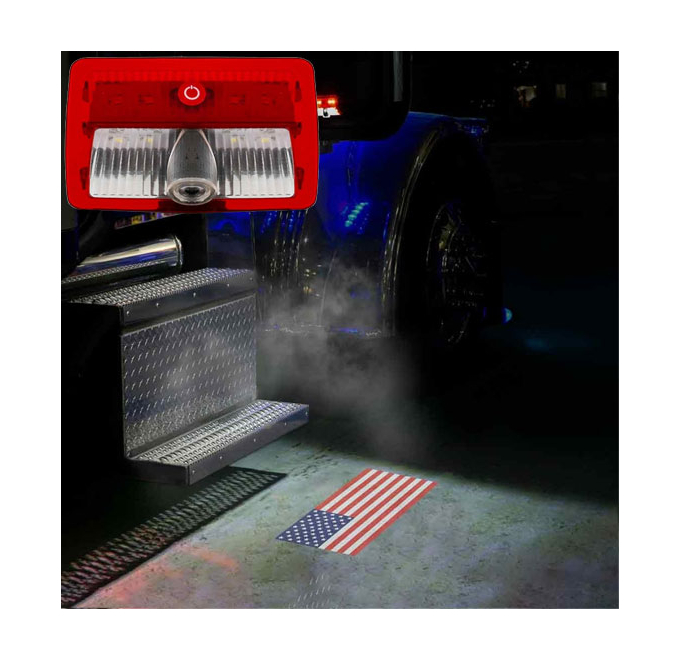 Buy USA Flag LED Door Light for Peterbilt & Kenworth Trucks