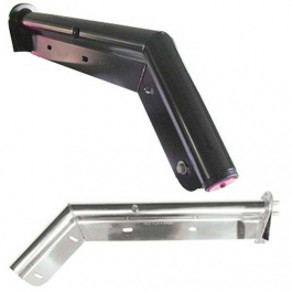 27.5-Inch Angled Spring Loaded Mud Flap Brackets - Big Rig Chrome