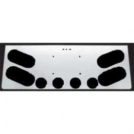 Universal 12" Rear Panel for Semi Trucks - Stainless Steel