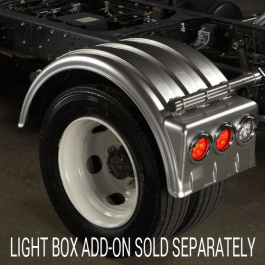 Durable Poly Single Axle Fender - Lil Scrapper | Big Rig Chrome