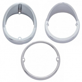 Buy Stainless Chrome Round Cab Light Bezel - 3 Options Available