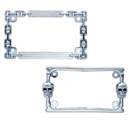 Stylish Chrome Motorcycle License Frames | Big Rig Chrome Shop