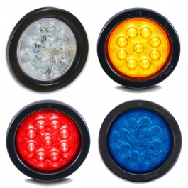 4-Inch Amber Strobe Light with AMP Harness - Big Rig Chrome Shop