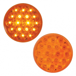 Buy 24V 4-Inch Round Fleet Amber LED Light - Big Rig Chrome Shop