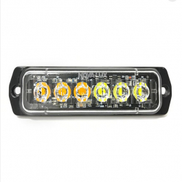 Buy Slim 6 LED Amber/White Strobe Warning Light - Big Rig Chrome