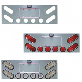 Stainless Steel Rear Panel with LEDs for Semi Trucks