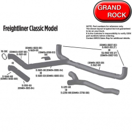 Grand Rock Freightliner Classic Exhausts | Big Rig Chrome Shop
