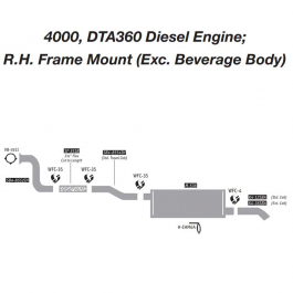 Buy International 4000 DTA360 Diesel Engine Exhaust Layout