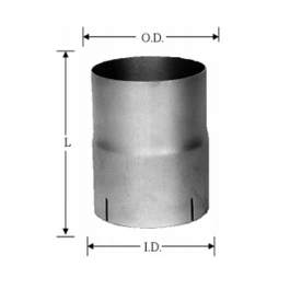 Buy Aluminized 5" ID to OD Connector - 6" Length