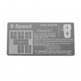 Stainless Steel 8 Speed Shift Pattern for Semi Trucks