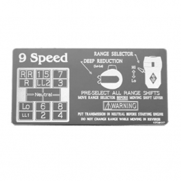 Stainless Steel 9 Speed Shift Pattern for Semi Trucks