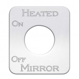 Stainless Steel Heated Mirror Switch Plate - Big Rig Chrome Shop