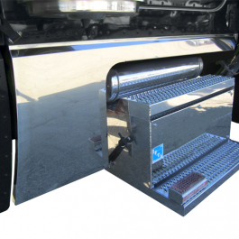 Peterbilt 389 Cab Panel with Hood Extension - Big Rig Chrome Shop