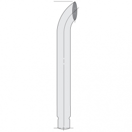 Buy Carbon Steel Plain End Curved Top Stack - 8" to 5" | Big Rig