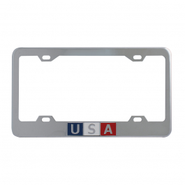 Buy USA License Plate Frame with Four Holes - Big Rig Chrome Shop