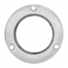2-Inch Round Stainless Steel Flange Mount | Big Rig Chrome Shop
