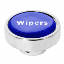 Chrome Aluminum Dashboard Control Knob - Blue Wipers | Big Rig