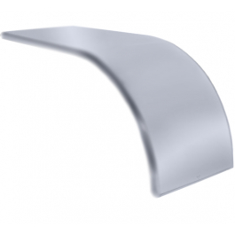 80" Paintable Aluminum Half Fender - Thick Wall | Big Rig Chrome