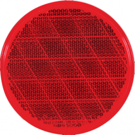 3-Inch Round Red Reflector with Adhesive - Big Rig Chrome Shop