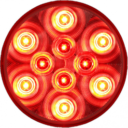 Buy 4" Round 10 LED Red Stop/Turn/Tail Light with Clear Lens