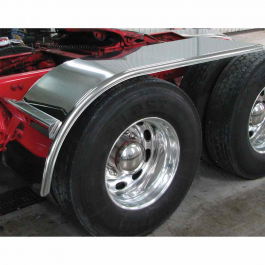 80 Inch Semi Truck Fender with Mounting Kit & Rolled Edge