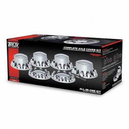 Chrome Axle Cover Kit for Semi Trucks - 22.5 & 24.5 Wheels