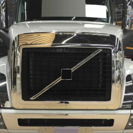 Stainless Volvo Bug Deflector & Grill Surround - Big Rig Chrome