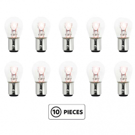 United Pacific 1157 Clear Bulbs 10-Pack: Double Contact Bayonet Base ...