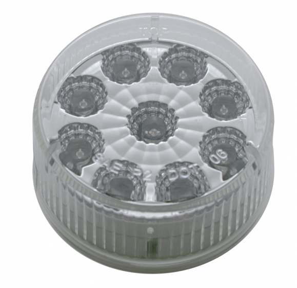 "2" Round Red LED Marker Light for Semi Trucks - Moisture Sealed"