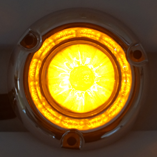 Legendary 1.5" Watermelon LED Light with Glass Lens & Bezel Flat