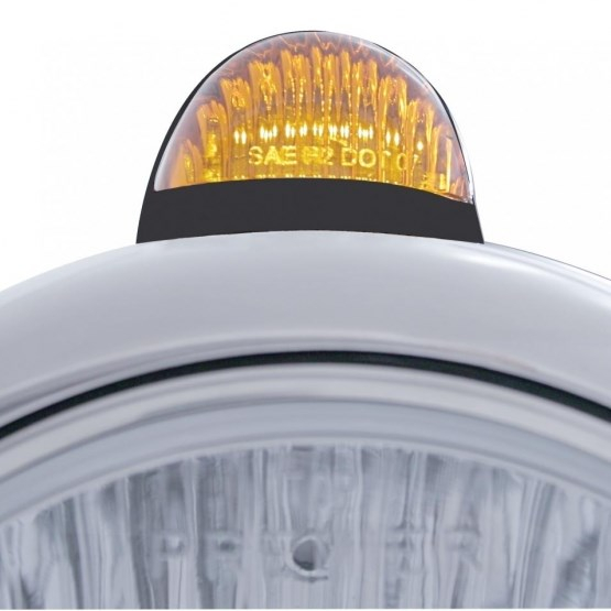 Buy Black Guide Headlight with White LED H4 Bulb - Dual Function