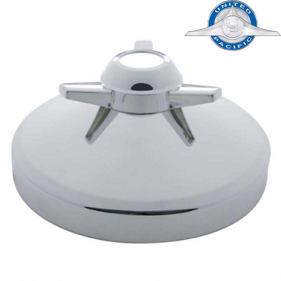 Buy Chrome Rear Hub Cap 3-Bar Spinner for 8-Inch Axle