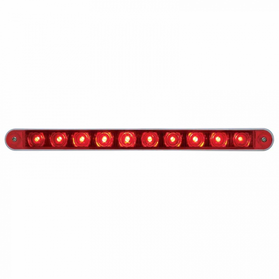 Buy Red 10 LED 9" Split Turn Light Bar with Chrome Bezel