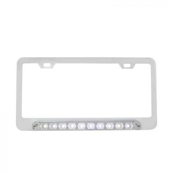 Buy Deluxe LED Chrome License Plate Frame - Big Rig Chrome Shop