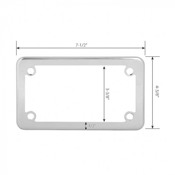 Buy Stainless Steel Motorcycle License Plate Frame - 4 Holes