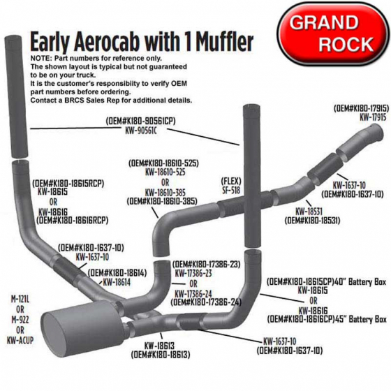 Buy Kenworth Early Aerocab Muffler Exhaust - Grand Rock