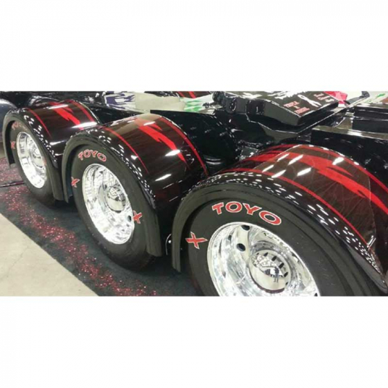 Custom Semi Truck Rear Fenders - Bad Ass Single Cut
