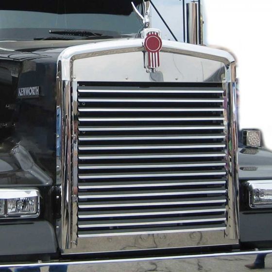 Kenworth W900L Stainless Steel Grille Kit for Semi Trucks