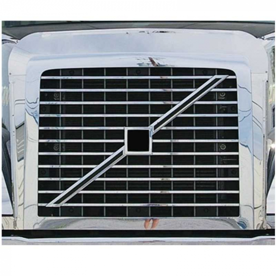 Stainless Volvo Bug Deflector & Grill Surround - Big Rig Chrome