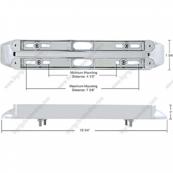 10 3/4 Inch Chrome LED Bezel for Semi Trucks